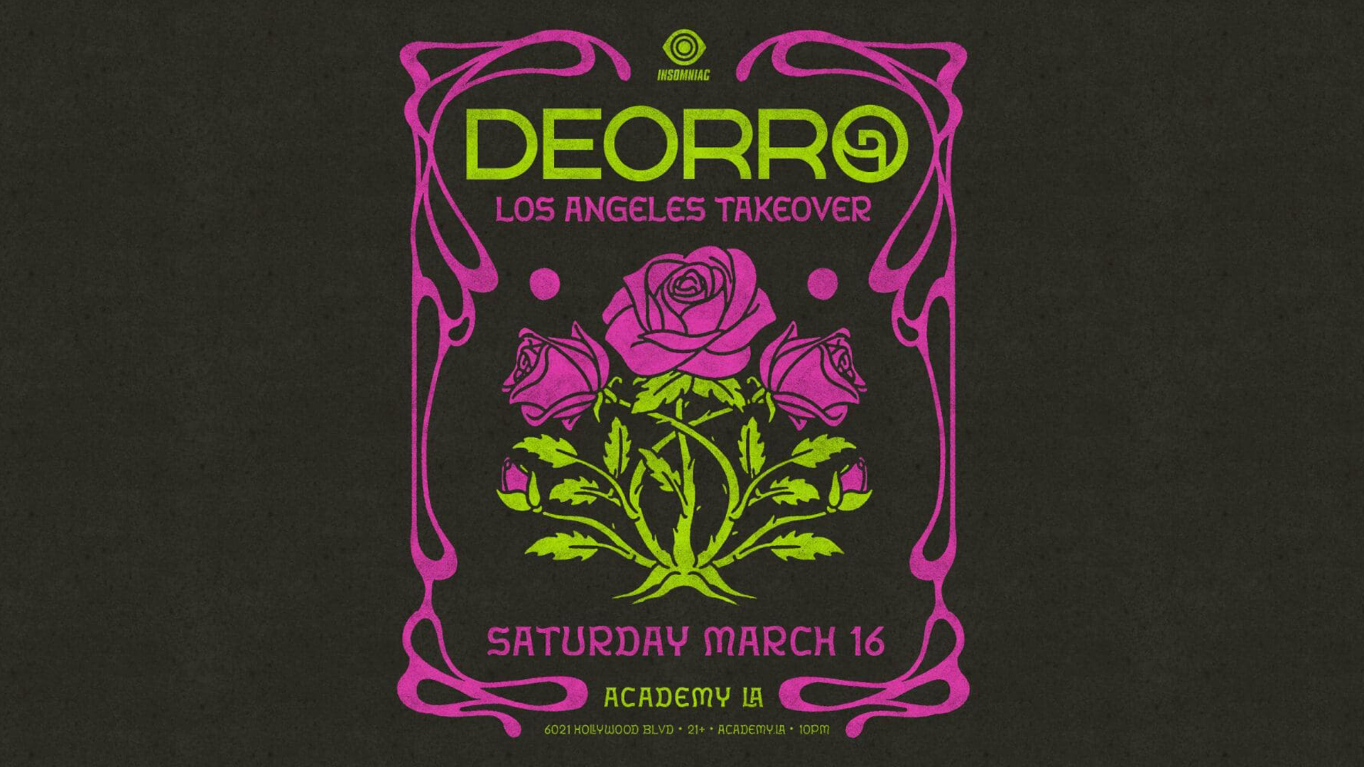 Deorro’s Los Angeles Takeover (Night Two) @ Academy (21+)